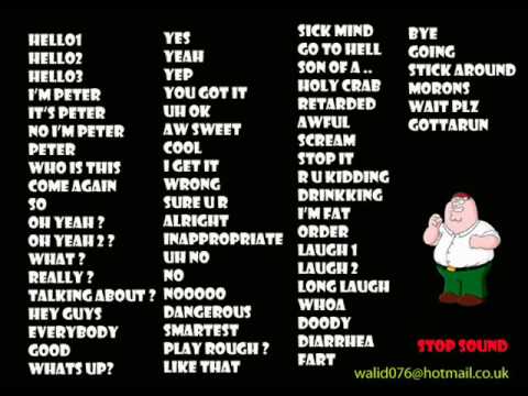 Peter Griffin soundboard ( for prank calls ) - WTF Content | Free Funny and Bizarre Videos
